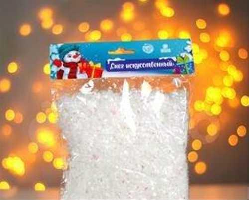 Снег искусственный сыпучий для декора «Хлопья полупрозрачные» 100 г