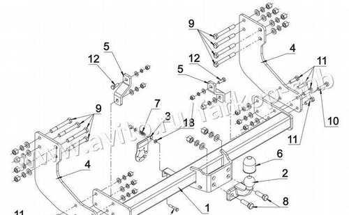 Фаркоп Auto-Hak для Hyundai H 350 2015, (ступенька