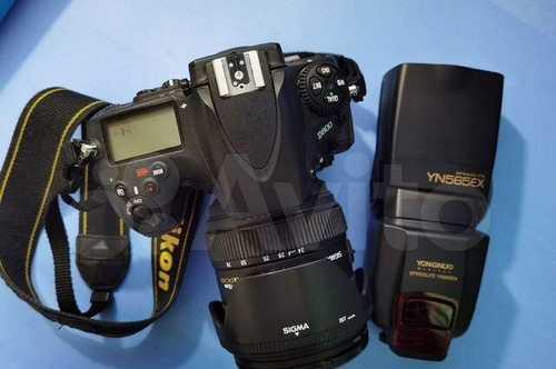 Комплект Nikon D800+объектив Sigma 24-70mm+вспышка