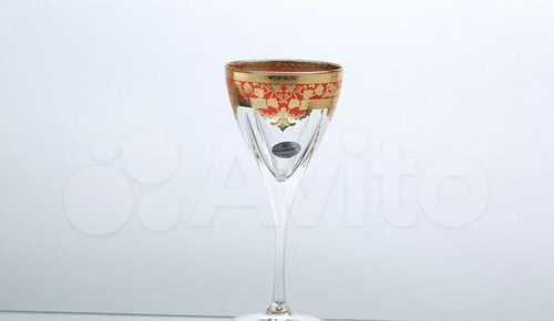 Набор бокалов для вина Astra Gold Natalia Golden Red Decor 210мл(6 шт)
