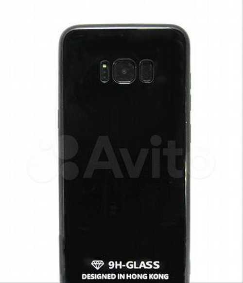 Чехол-накладка для Samsung G955 S8Plus lovely glass TPU черный коробка