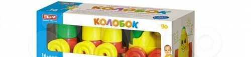 Набор конструктора для малышей Стеллар "Колобок" (16 деталей), с паровозиком