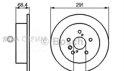 Bosch 0986479200 Диск тормозной toyota avensis verso 01 , previa 00 , tarago вэн 00-05