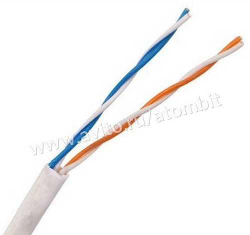 Кабель UTP/5e 4 жилы / 2 пары, медь 24AWG