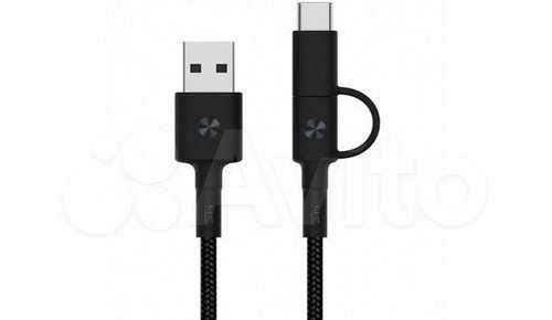 Кабель 2in1 USB Type-C/Micro Xiaomi ZMI 100см AL403 черный