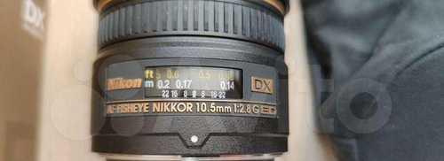 Фотообъектив Nikon AF DX FishEye Nikkor 10.5 1:2.8