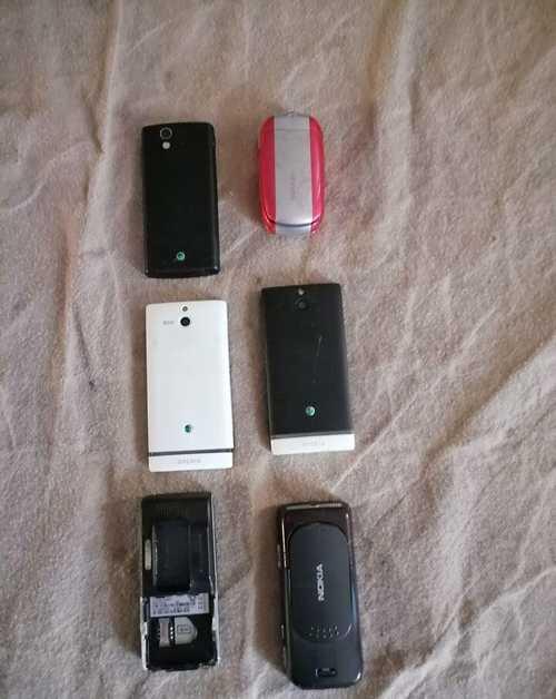 На Запчасти 6 телефонов Samsung, Nokia, Sony, Sony