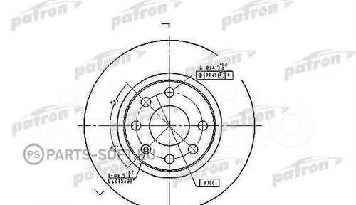 Patron PBD1625 Диск тормозной передн daewoo cielo 94-98, espero 95-99, lanos 97, lanos седан 97, nexia 95-97, nexia седан 95-97, opel ascona C 87-88