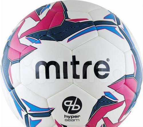 Мяч футзал. "mitre Pro Futsal HyperSeam" арт.BB1351WG7, р.4, глян.пу, гибридн.сш,бут.кам,бел-гол-роз
