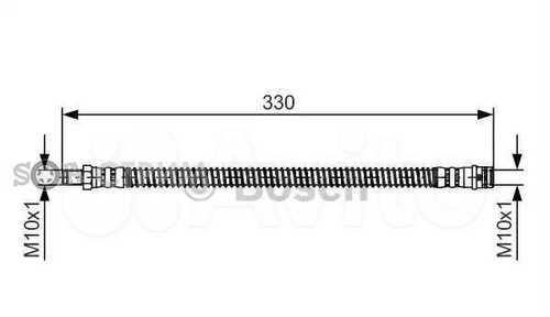 Bosch 1987481394 Шланг тормозной MB W204/X204 330мм зад.лев./прав