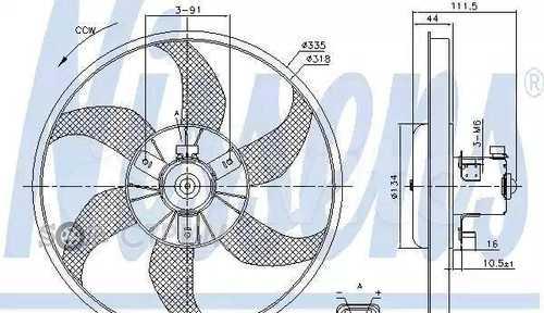 Nissens 85782 Крыльчатка с эл.мотором opel corsa D 06