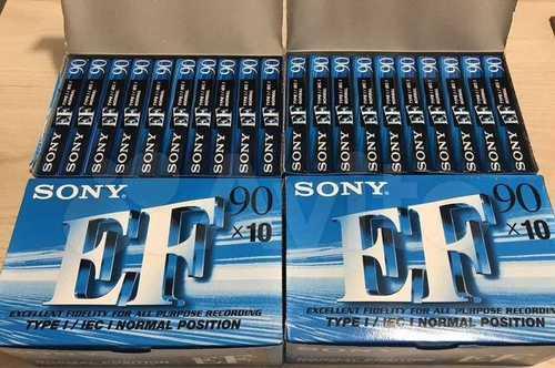 Аудиокассеты Sony EF90 новые блоками