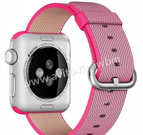 Ремешок нейлон 42/44 для Apple Watch розовый