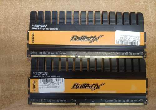DDR3 8gb 2x4gb Crucial Ballistix 2000 Mhz