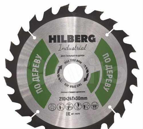 Пильный диск по дереву 210x24Tx30 Industrial Дерево Hilberg