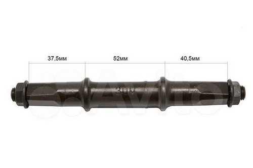 First ось каретки 3um 37,5-52-40,5 под гайки. Ширина каретки 68мм. Длина оси 130мм