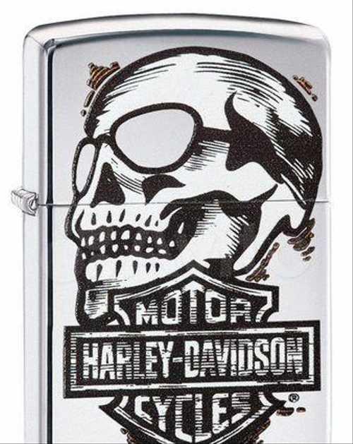 Зажигалка Zippo - Harley Davidson Skull