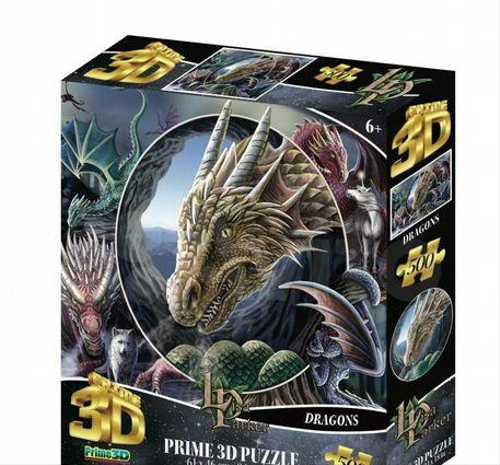 Пазл Prime 3D Super Коллаж Драконы 500 элементов 32563-SBM