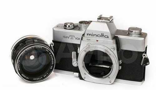 Minolta SRT 101 Minolta MC W.Rokkor-SG 28mm f3.5