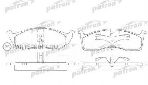 Patron PBP1098 Колодки тормозные дисковые передн chrysler 300 M 98-04, neon II 99, NEW yorker 93-98, voyager II 95-01, voyager III 00, dodge caravan I