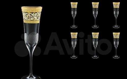 Набор фужеров для шампанского Astra Gold Allegro Fiesole Golden Light Decor 170мл (6 шт)