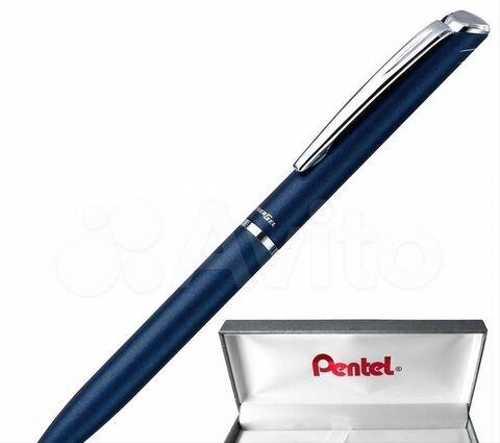 Ручка гелевая "Pentel EnerGel", черная, синий корпус