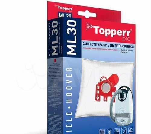 Topperr ML30 Пылесборник синтетический для пылесоса Miele, Hoover (Тип HR30, J/M/N/F/G) 4 шт
