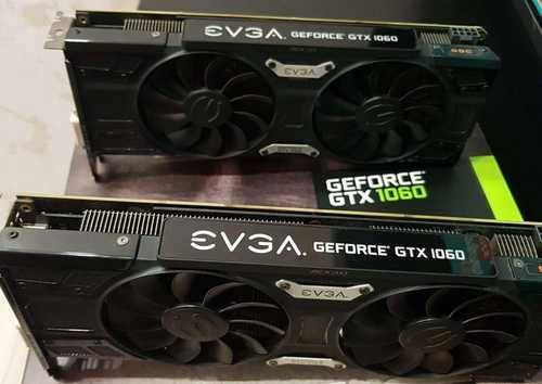Видеокарта evga GeForce GTX1060 SSC 6Gb DDR5 2 шт