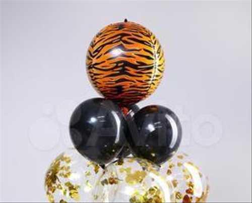 Букет из шаров «зоо. Тигр», фольга, полимер, латекс, набор 7 шт