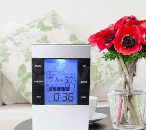Термометр-гигрометр метеостанция будильник CX-506