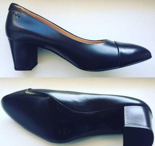 Новые черные кожаные туфли Fratelli Rossetti