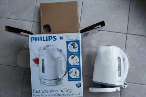 Электрический чайник Philips HD4646/70, белый, гол