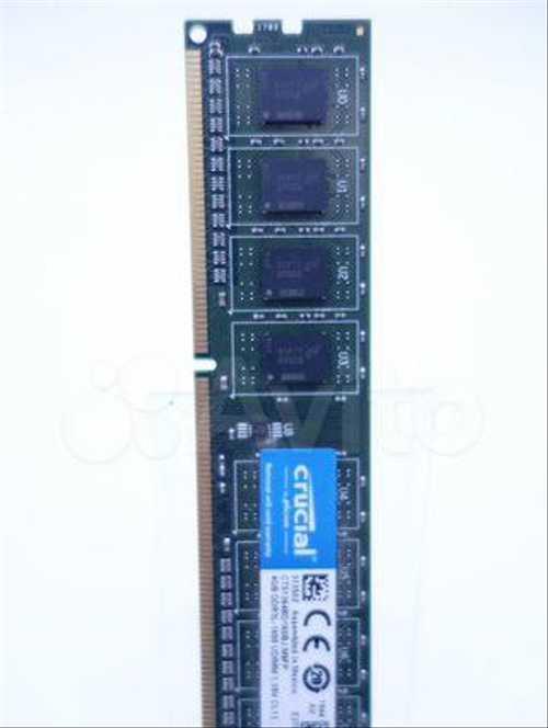 Оперативная память Crucial DDR3L 4Gb CT51264BD160B