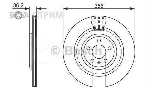 Bosch 0986479749 Диск торм. задн.вент. 356x22 5 отв