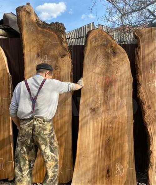 Спилы и слэбы карагача капового