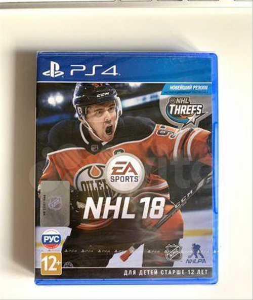 Новый запечатанный диск EA NHL 18 PS4