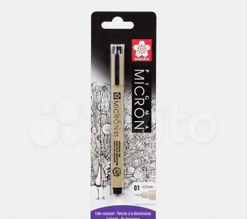 Ручка капиллярная "Pigma Micron", 0,25 мм, цвет: черный