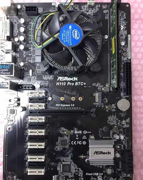H110 btc pro, g3930, ddr4 4gb, cooler