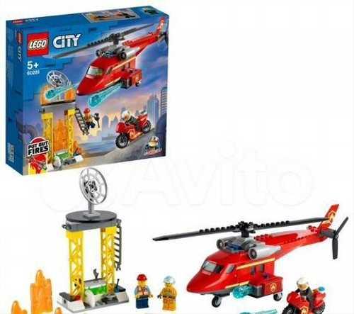 Конструктор lego city Fire Спасательный пожарный вертолёт 60281-L