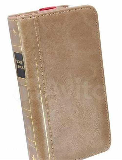 Чехол-книжка для iPhone 5/5S/5SE book book LP бежевый старая книга