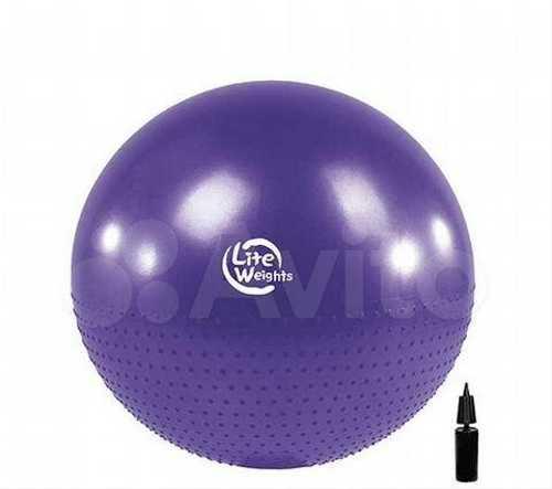 Мяч гимнастический Lite Weights массажный, (75 см, с насосом, фиолетовый) (BB010-30)