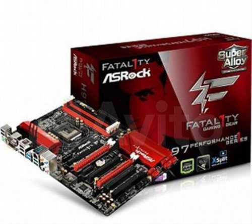 М.пл. ASRock Fatal1ty H97 Performance (LGA1150/H97/4xDDR3/2xPCI-Ex16/2xPCI-Ex1/3xPCI/SB7.1/glan/6xUSB3.0/ATX) RET