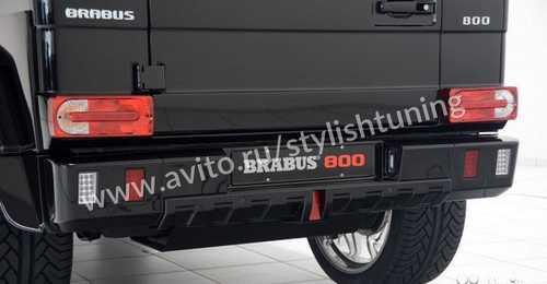 Бампер задний Brabus Mercedes G463 черный