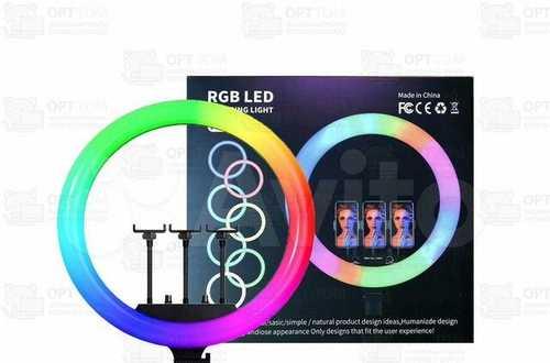 Кольцевая LED-RGB лампа MJ18' (45см - цветная)