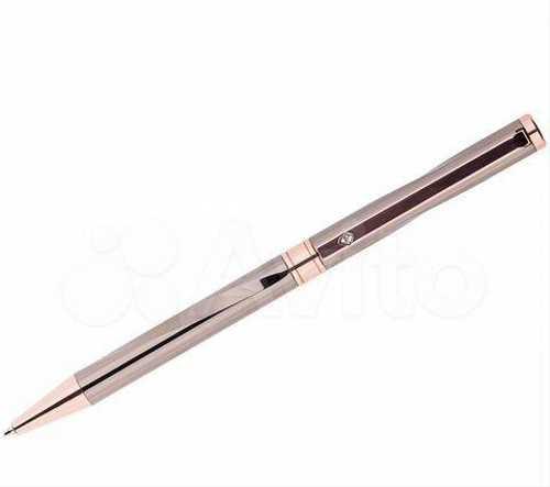 Ручка шариковая Delucci "Inno", синяя, 1 мм, цвет корпуса-оружейный металл (CPs 11727)