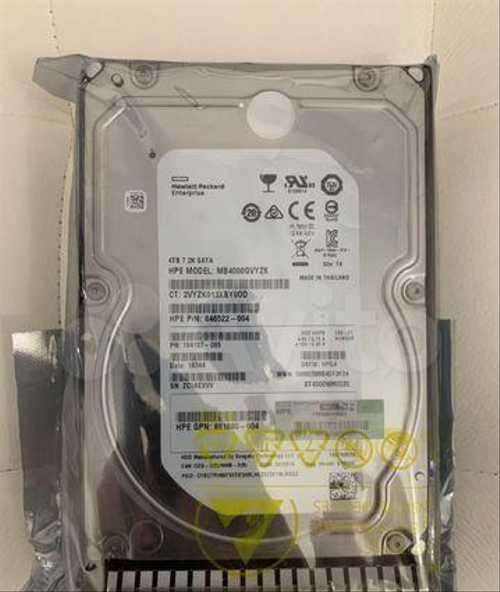 Жесткий диск HPE 4TB SATA 3,5” SC DS 872491-B21