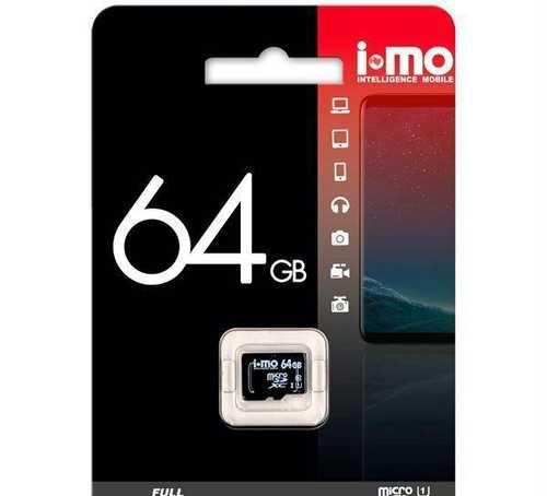 Новая карта памяти MicroSD IMO 64GB Сlass 10 UHS-I