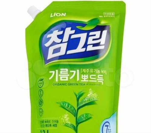 Lion Жидкость для мытья посуды Chamgreen Зелёный чай, 1,2 л