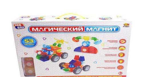 Магнитный конструктор ABtoys "Магический магнит", 53 детали, в коробке (PT-00831)