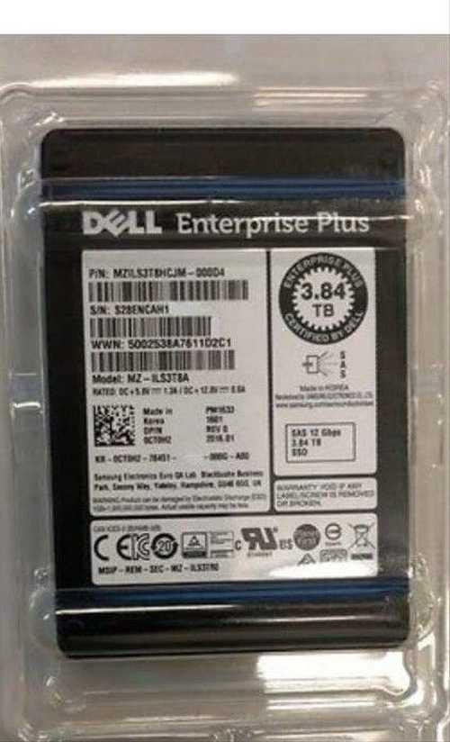Серверный жесткий диск dell 3.84Tb,SSD, 12Gbps